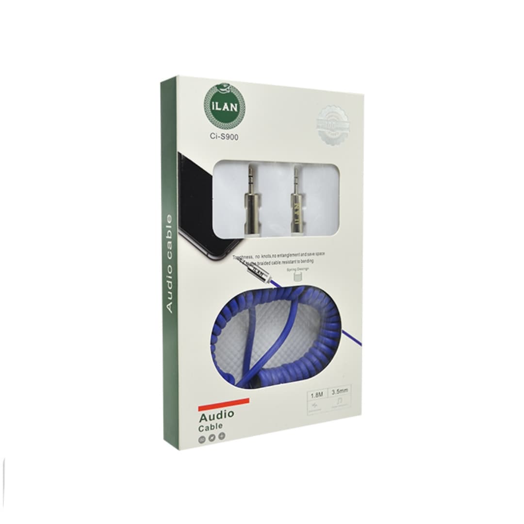 خرید و قیمت کابل AUX فنری سرفلزی ایلان مدل Ci-S900 طول 180 سانتی متر ...